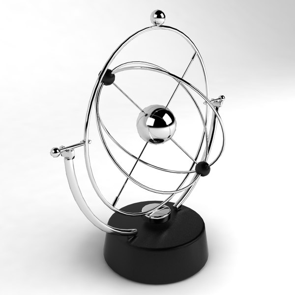 kinetic sculpture desk 3d model