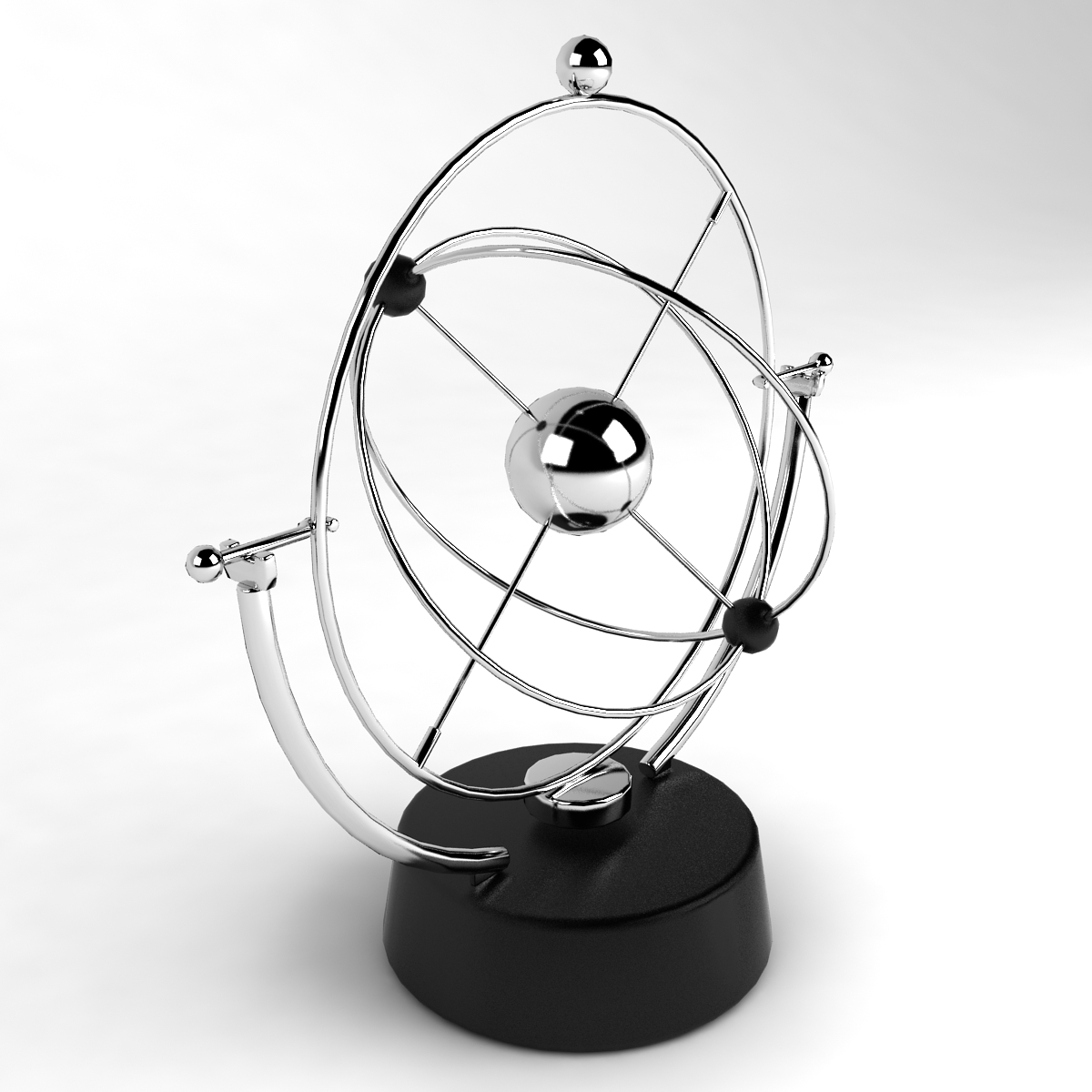 kinetic sculpture desk 3d model