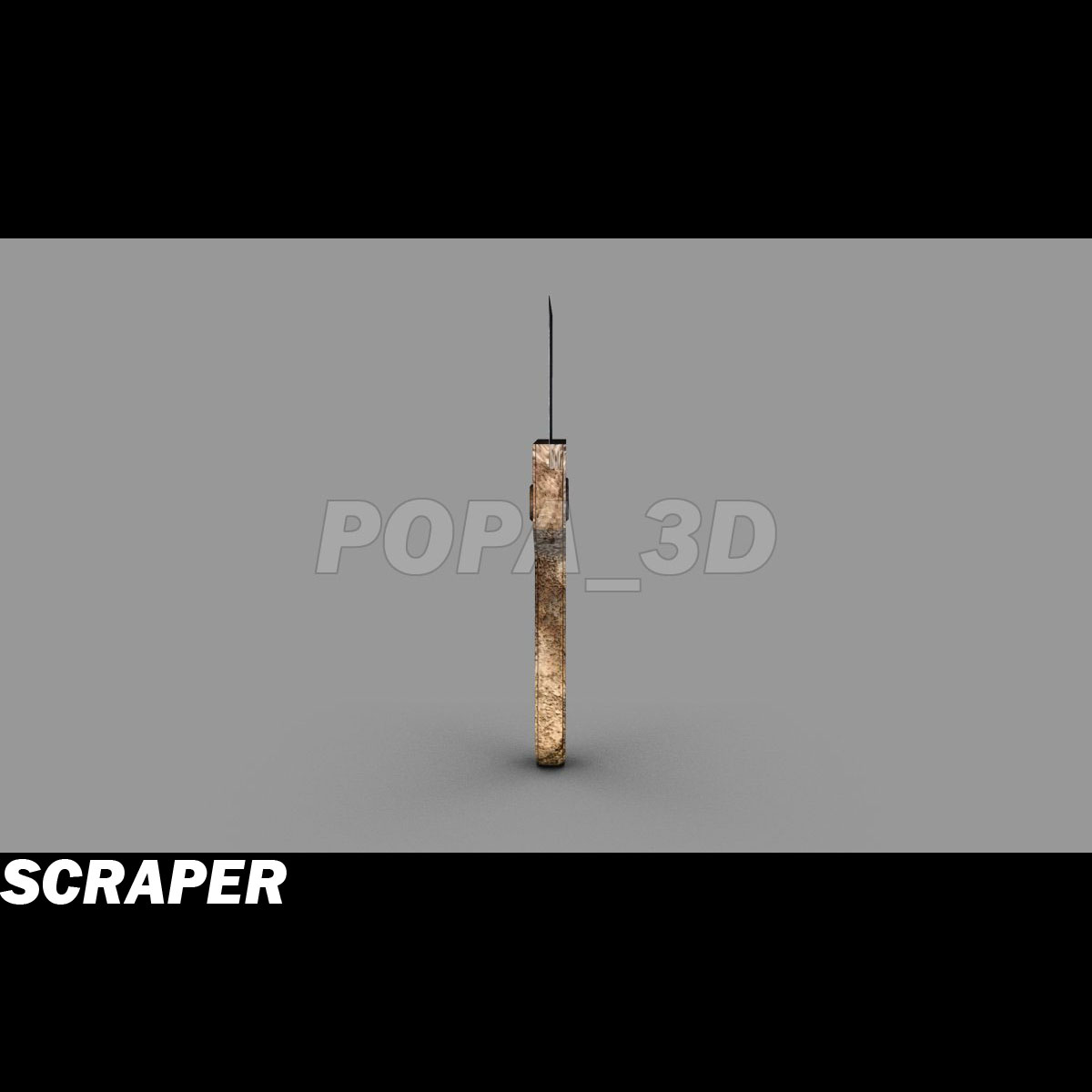 3d rusty scraper model