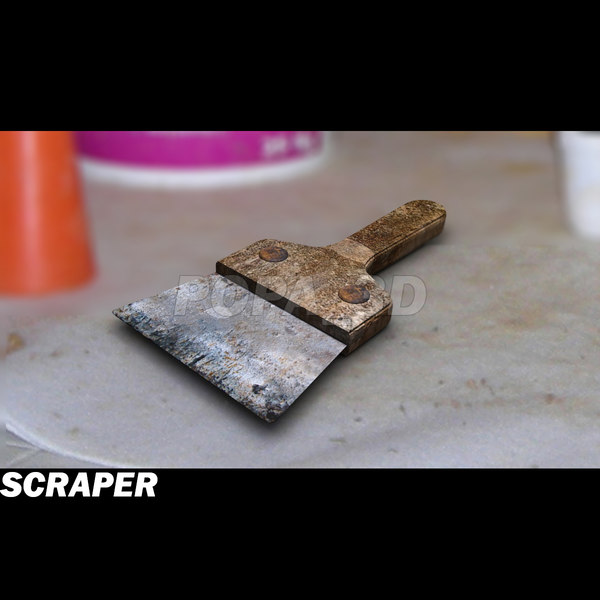 3d rusty scraper model