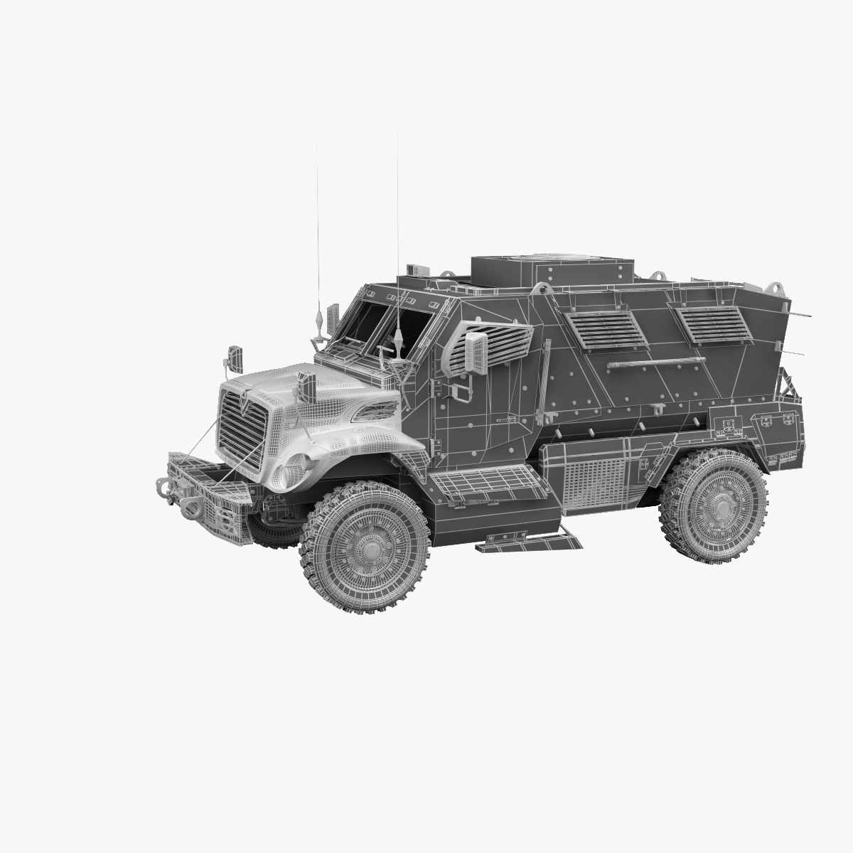 3d maxxpro mrap armoured fighting vehicle