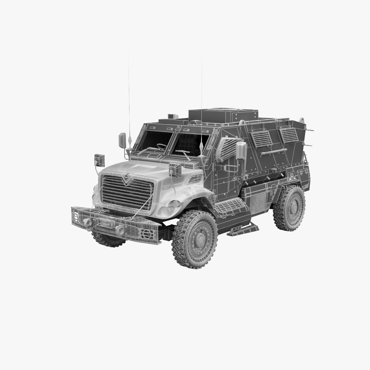 3d maxxpro mrap armoured fighting vehicle