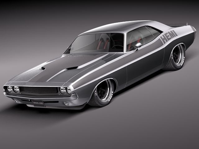 dodge challenger 1970 custom 3d model