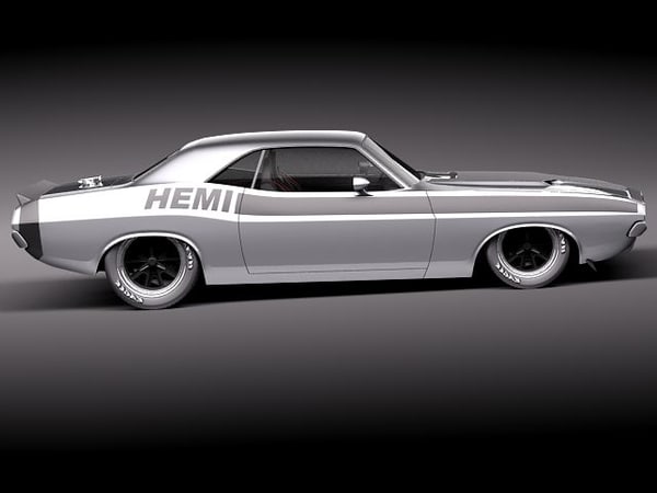 dodge challenger 1970 custom 3d model