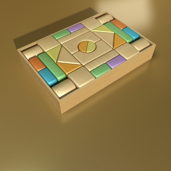 3ds max wood blocks