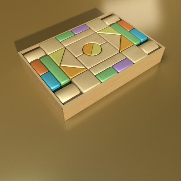 3ds max wood blocks