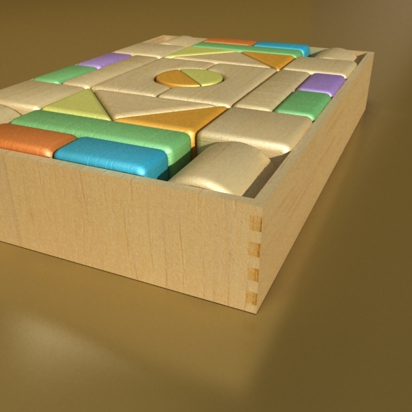 3ds max wood blocks