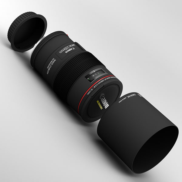 canon macro ef l 3d model