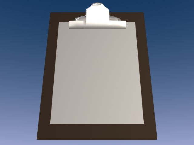 clipboard 3d model
