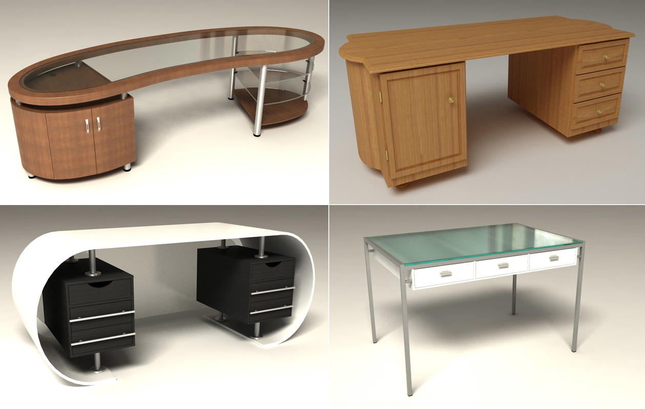 furnitures desk 3d model