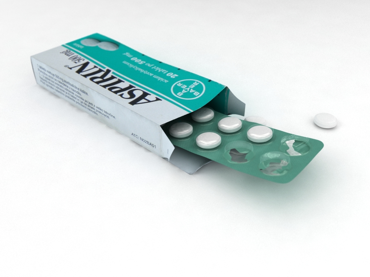 3d box aspirines model