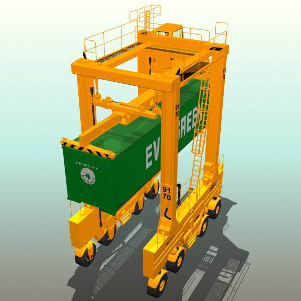 straddle carrier 3d model