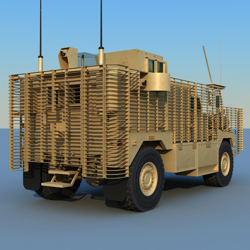 3d model of uk ridgeback resistant vehicle