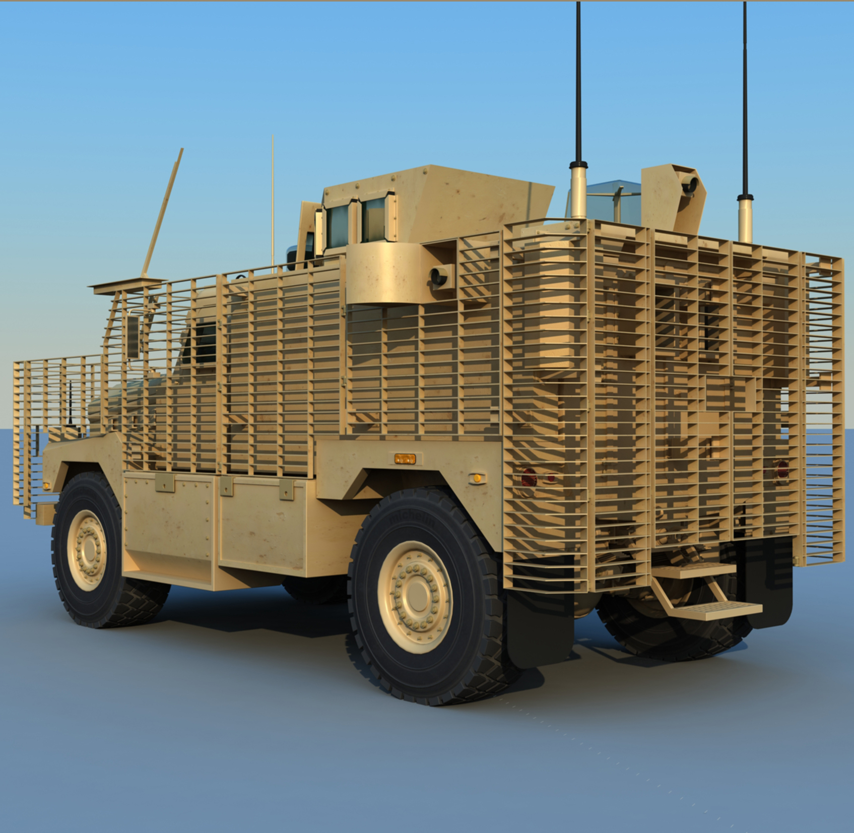 3d model of uk ridgeback resistant vehicle