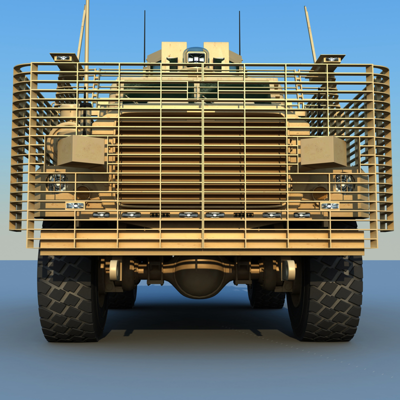 3d model of uk ridgeback resistant vehicle