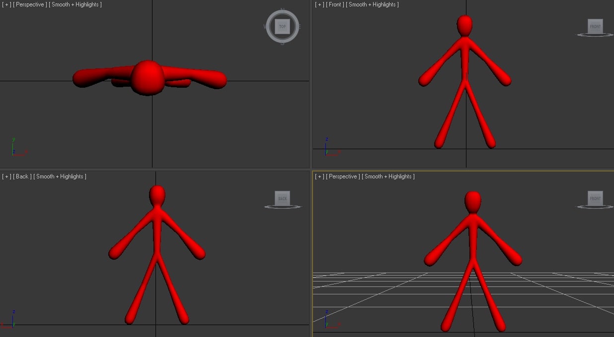 stickman rigged 3d model