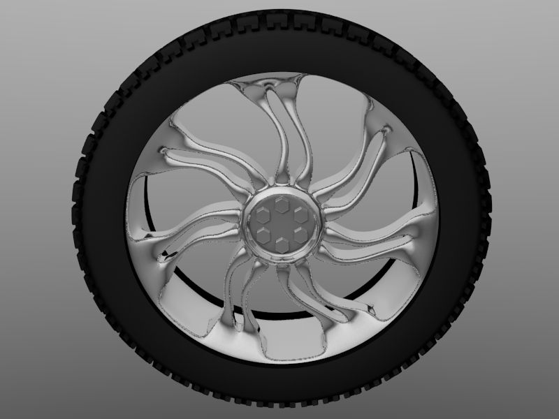 3d simple wheel model