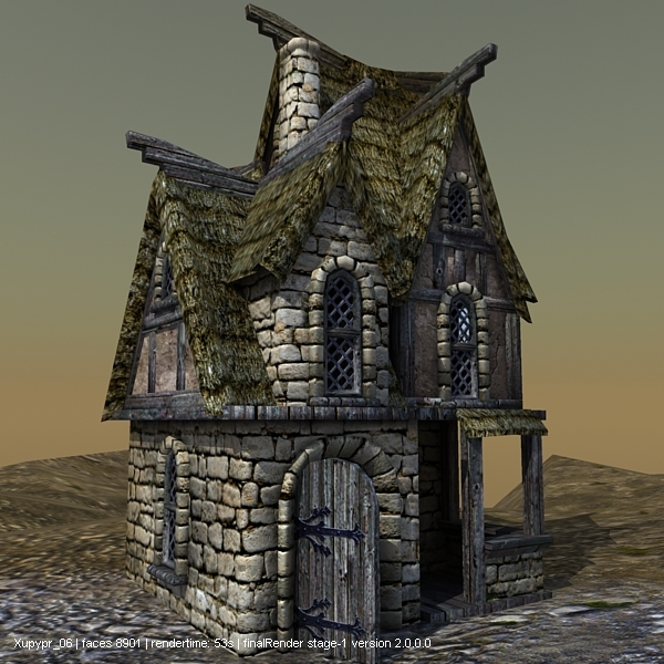 lightwave medieval house