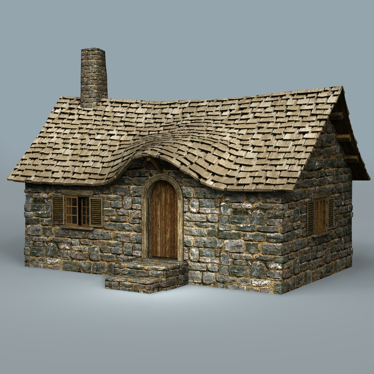 3d old cottage model