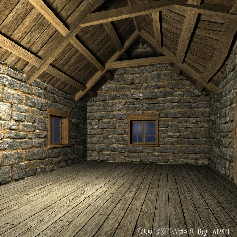 3d old cottage model
