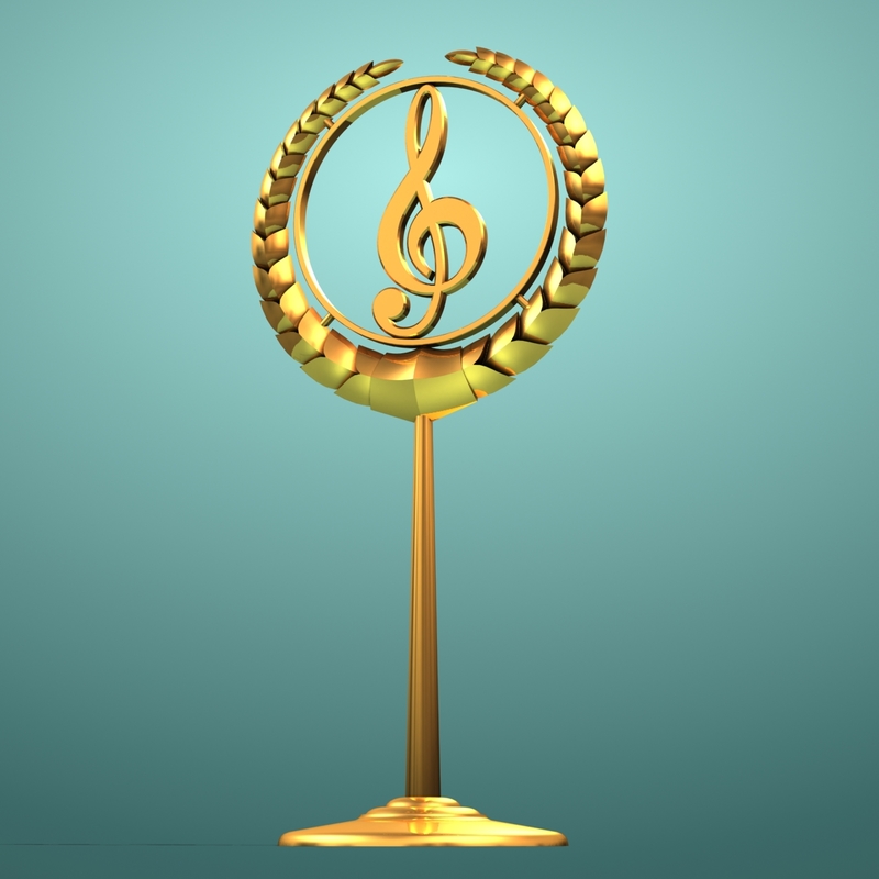3d music logo