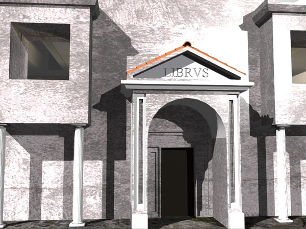roman library 3d model