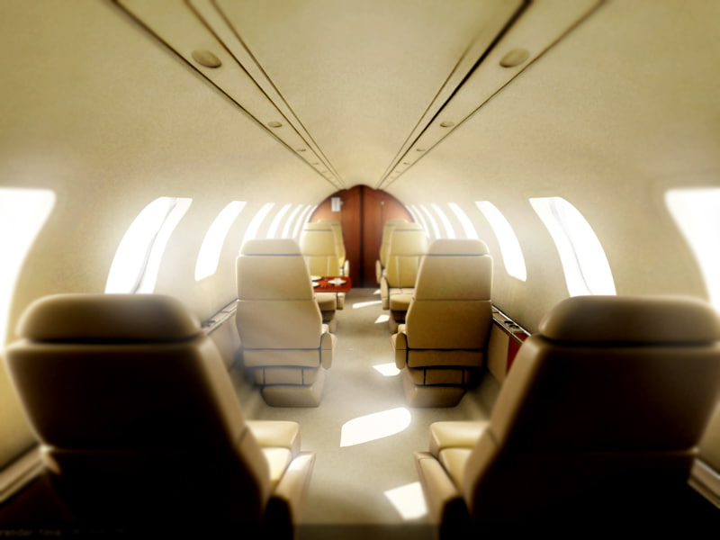 private interior airplane 3d model