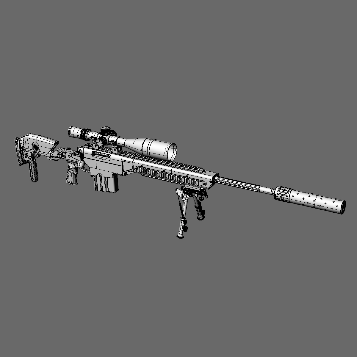 3d 50bmg tac-50 sniper rifle