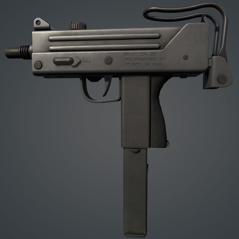 mac-11 magazine weapon 3d max