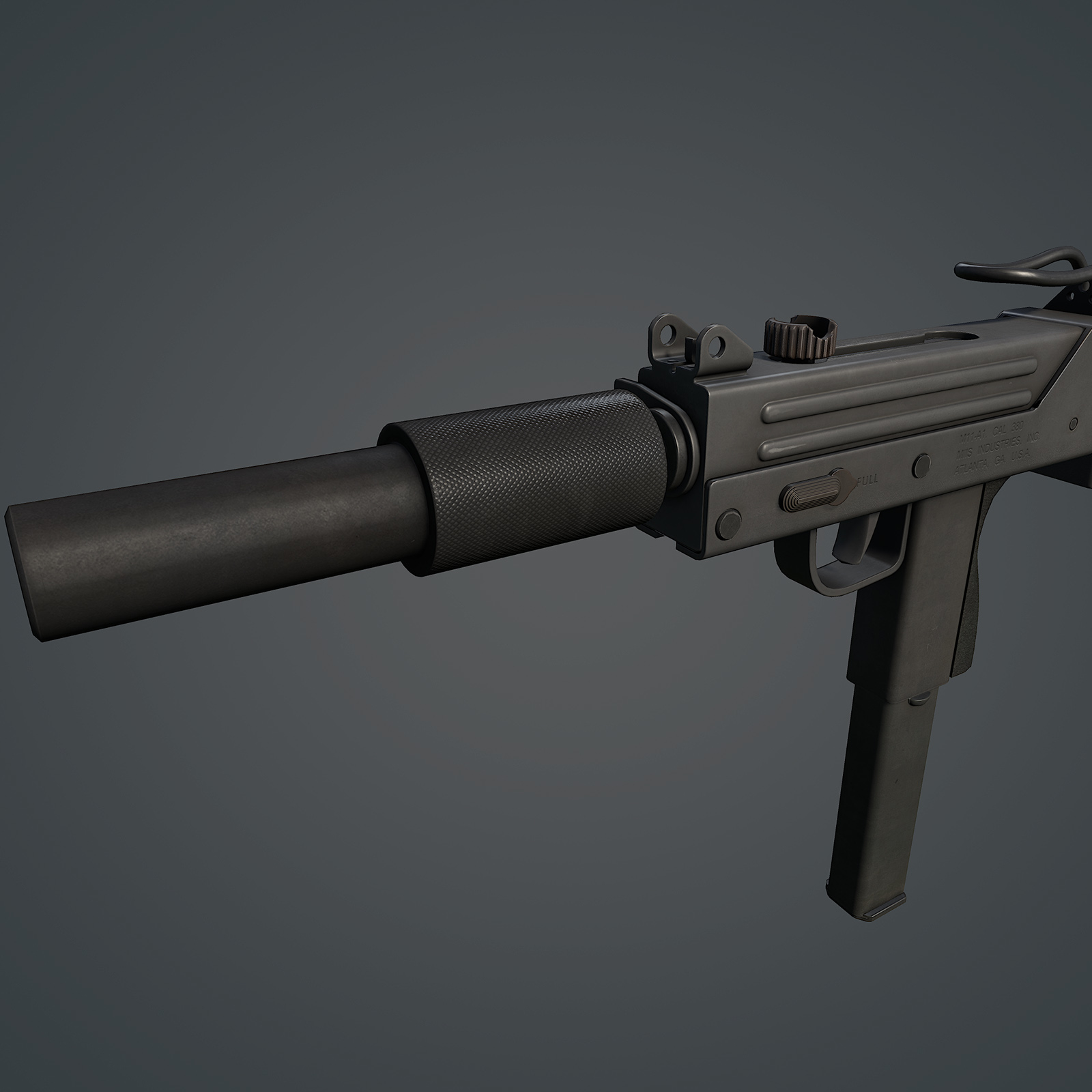 mac-11 magazine weapon 3d max