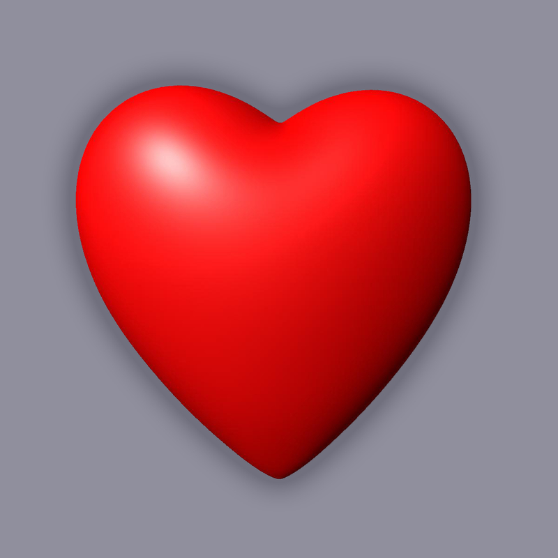 valentine heart 3d model