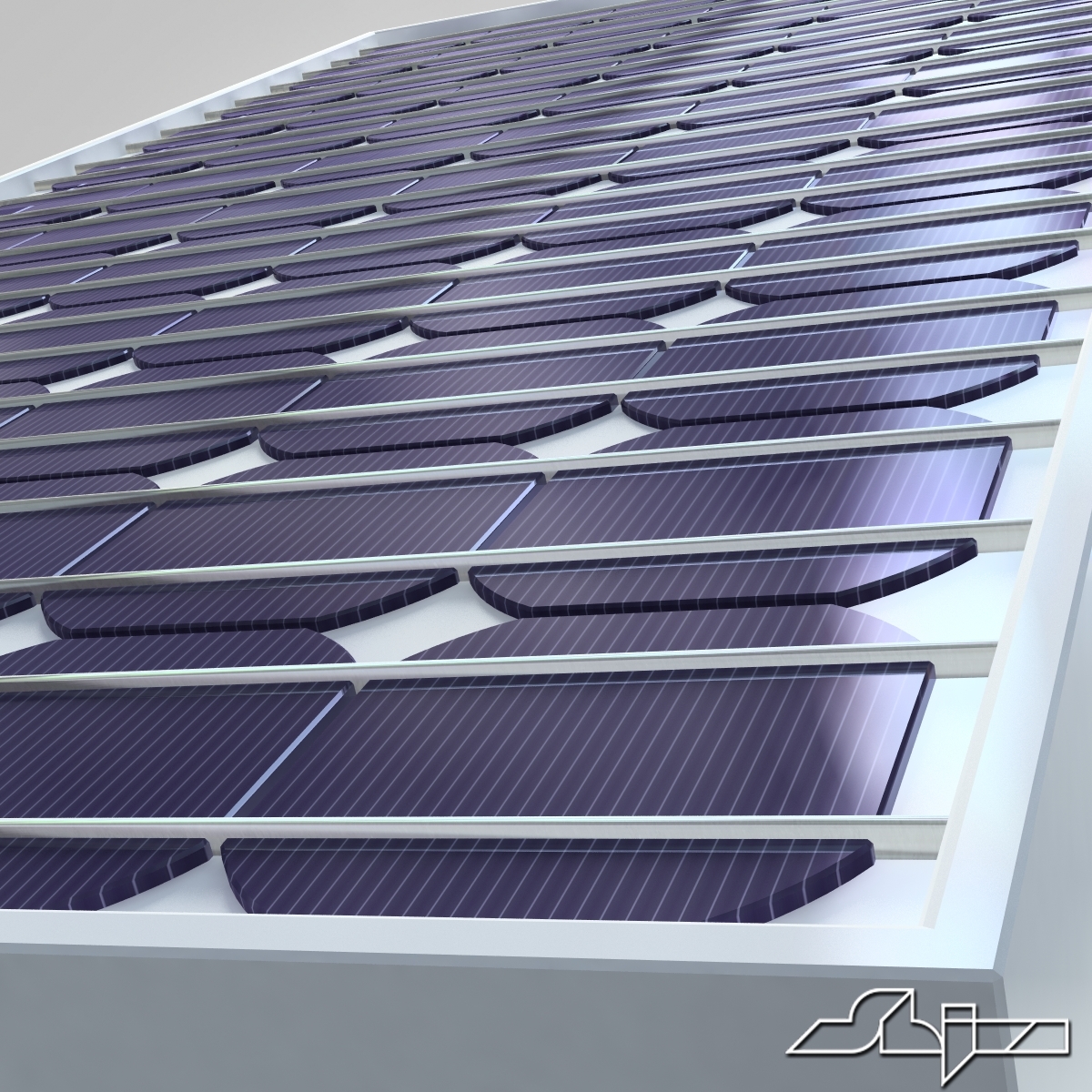 3d model solar panel