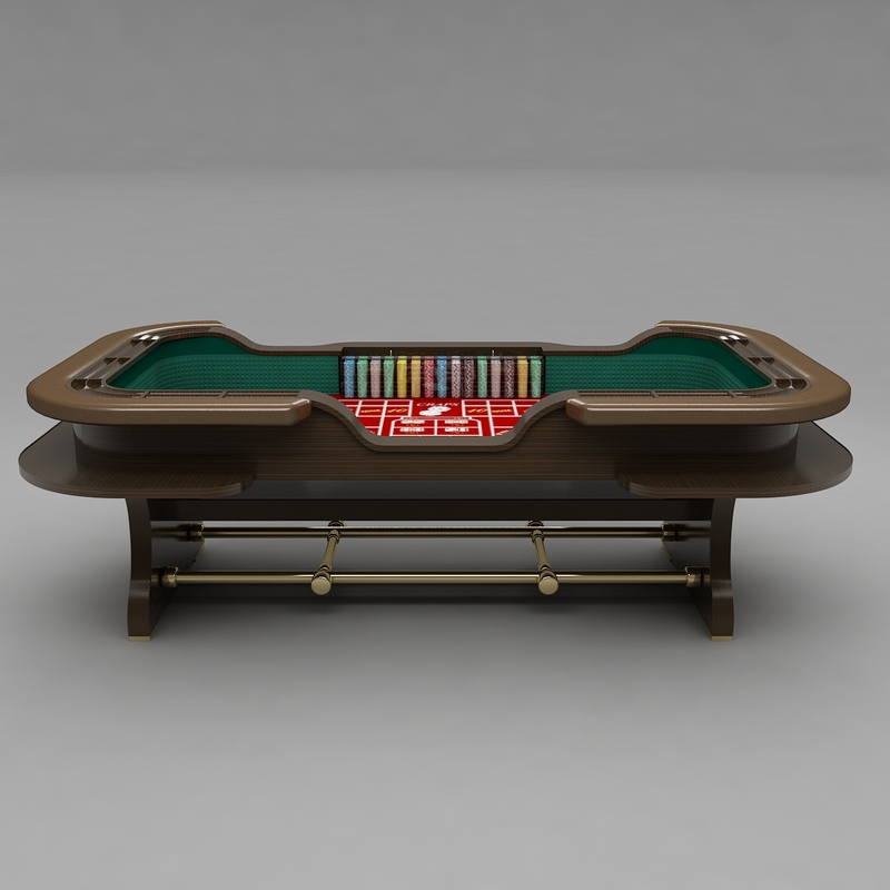 craps table 3 3d model