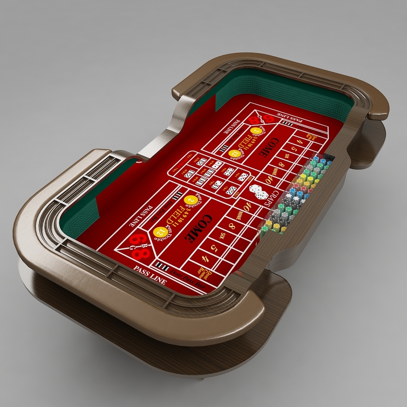 craps table 3 3d model