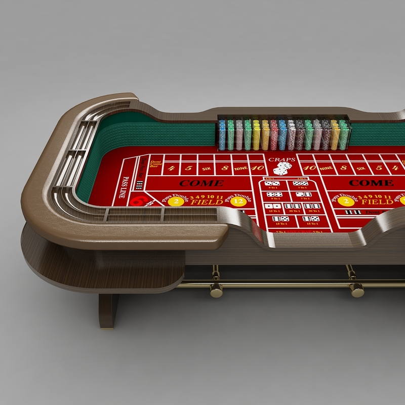 craps table 3 3d model