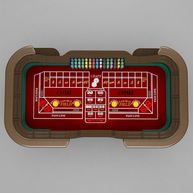 craps table 3 3d model