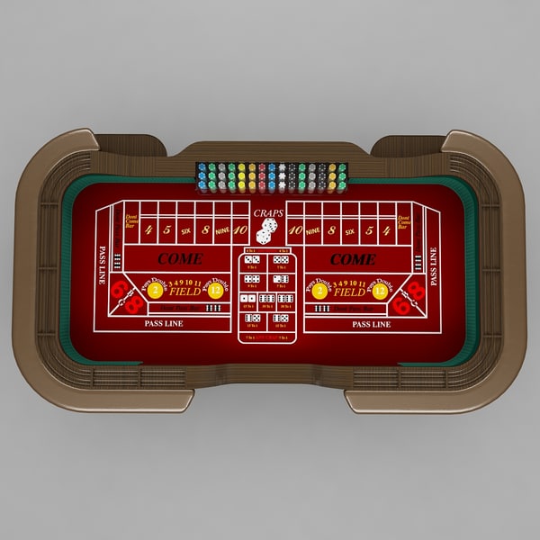 craps table 3 3d model
