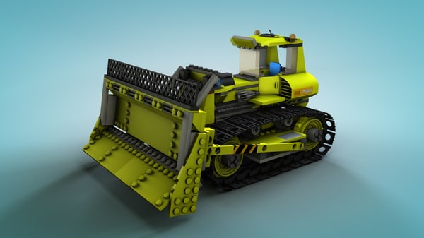 modelo 3d Lego Bull Dozer - TurboSquid 593166