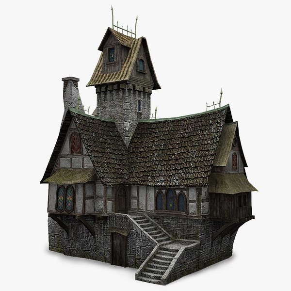 old medieval warehouse 3d obj