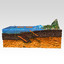 earthquake modeled 3d model