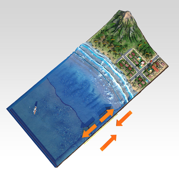 earthquake modeled 3d model