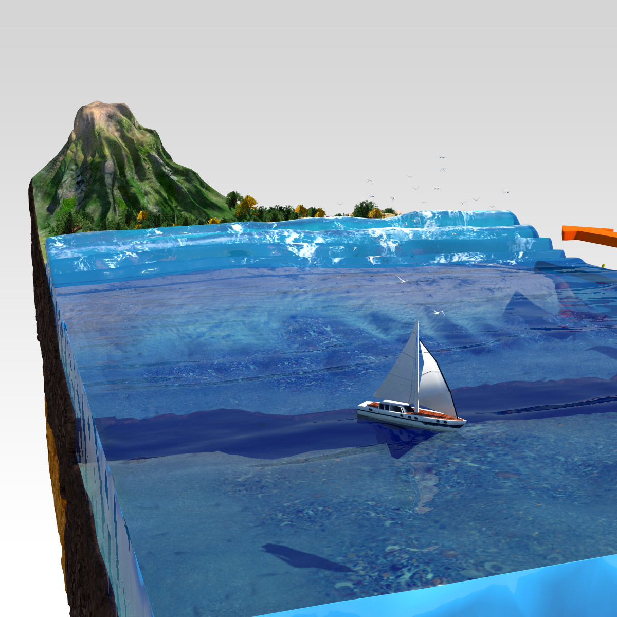 earthquake modeled 3d model