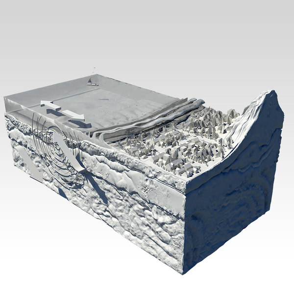earthquake modeled 3d model