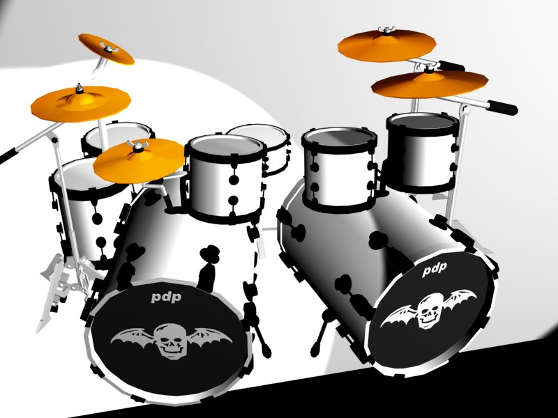 drum set rev 3d model