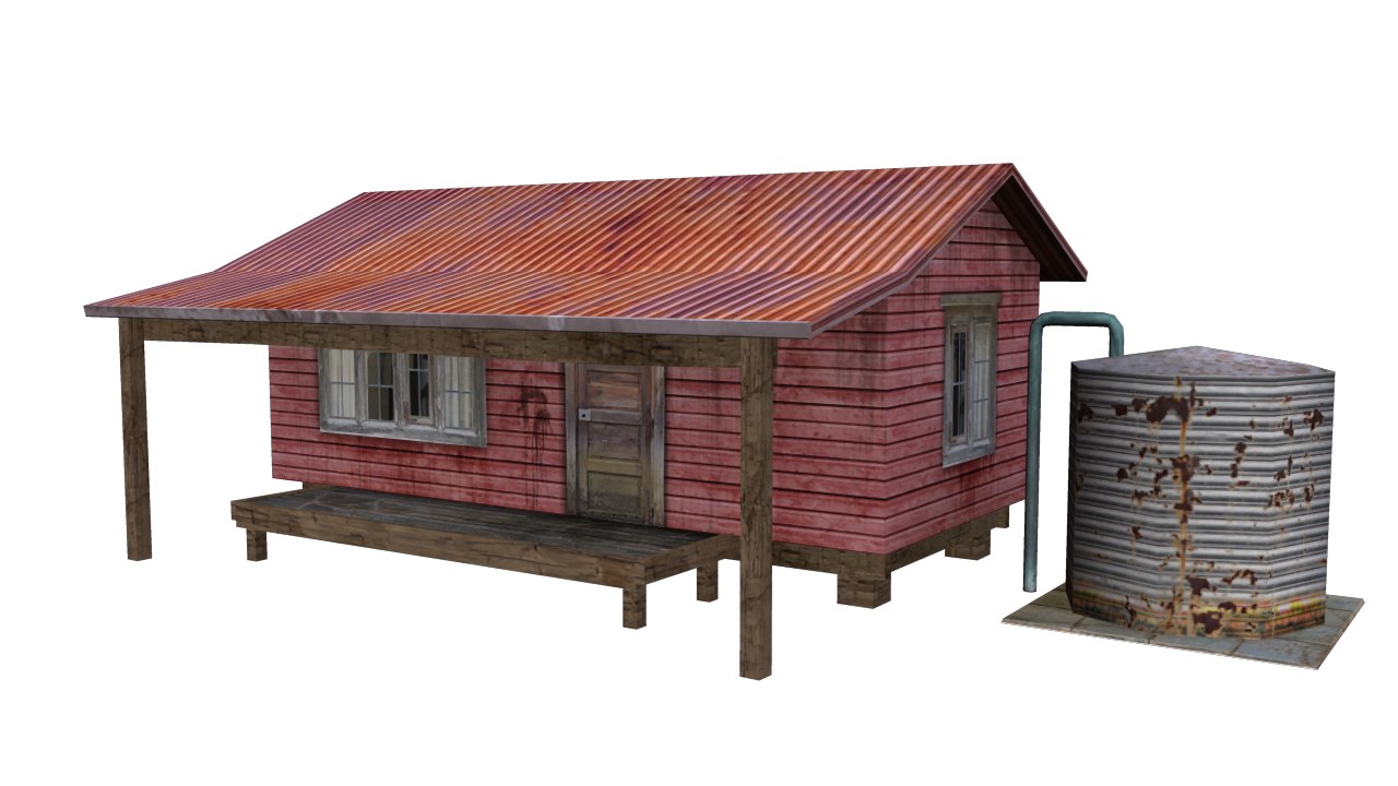 3d shack house model
