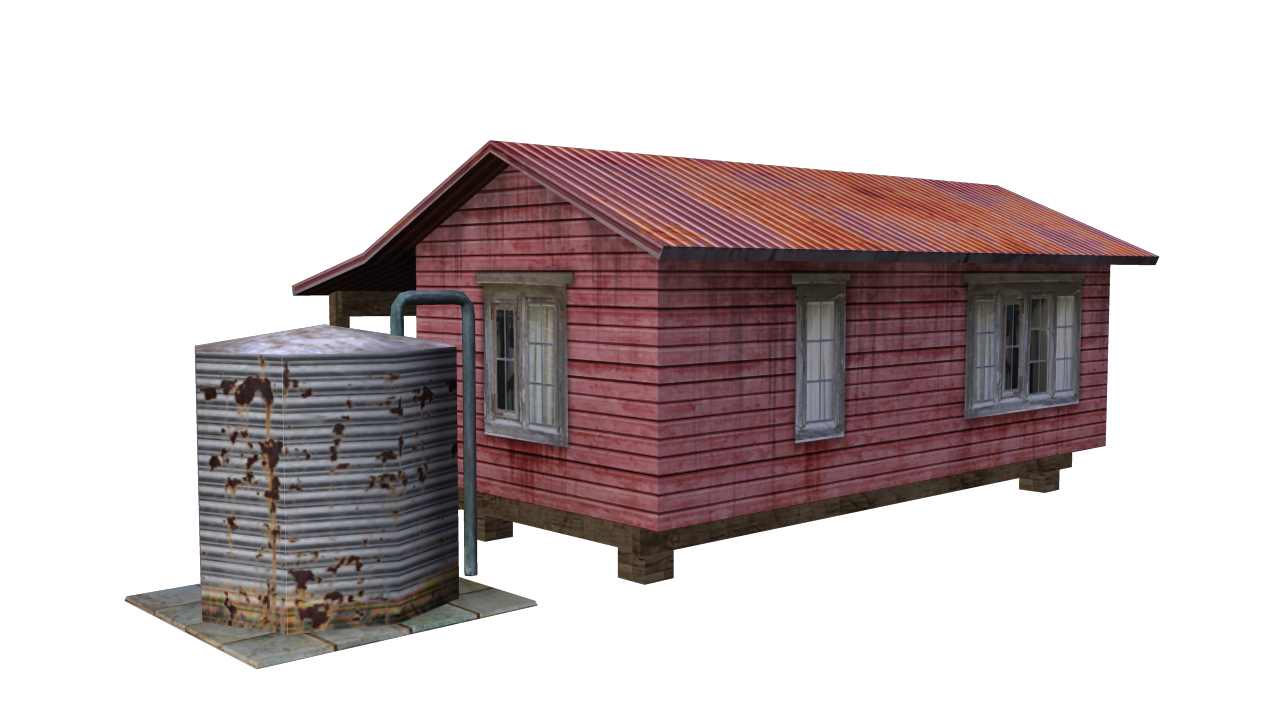 3d shack house model