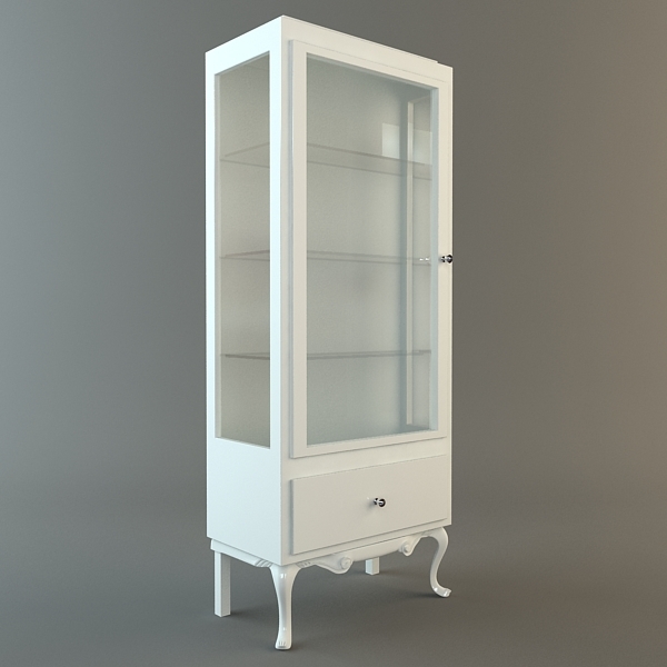 3d model display case cabinet vitrine