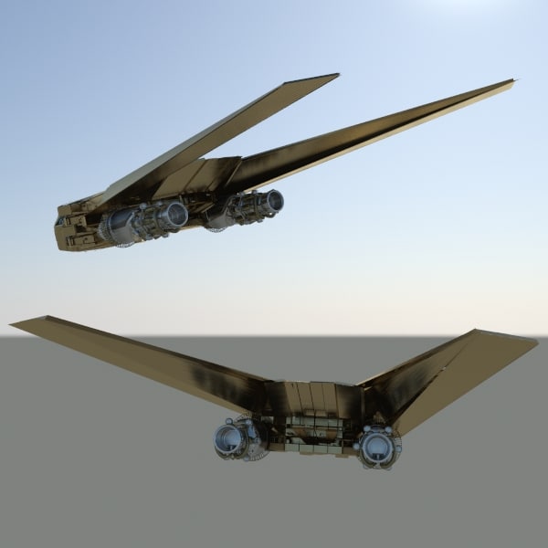 3ds max royal space ship