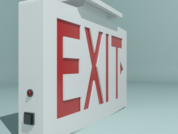 Exit Sign 3D Models for Download | TurboSquid