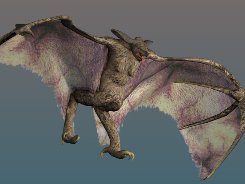 giant bat 3d model